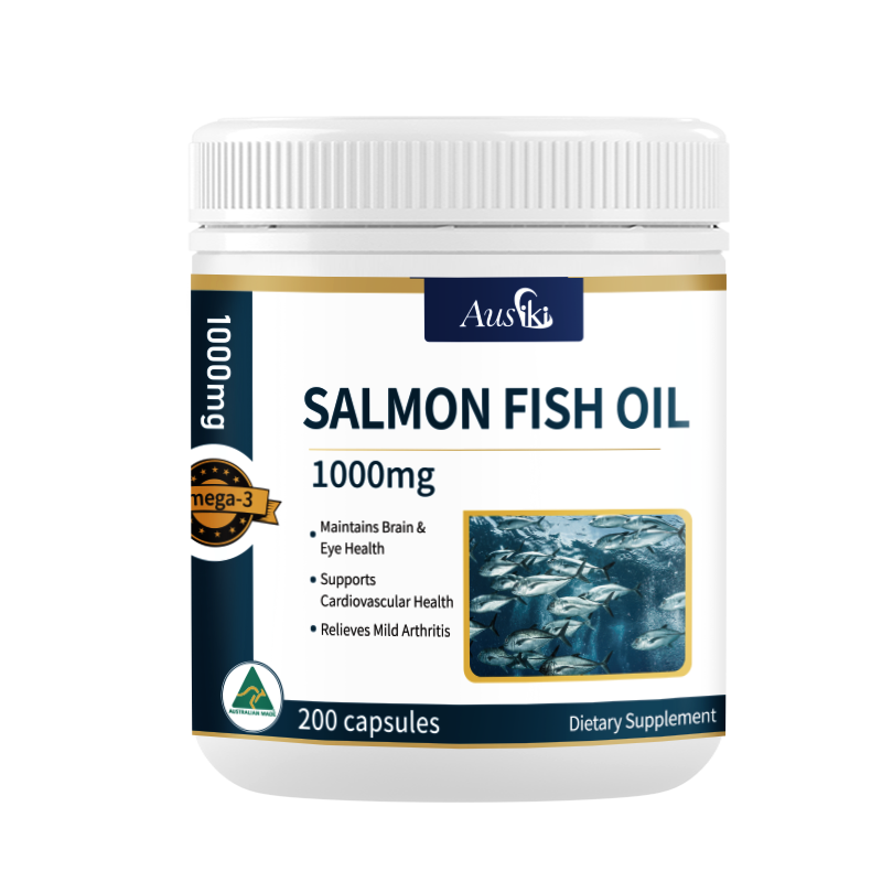 Ausiki Salmon Fish Oil 200 capsules - AUSIKI PHARMACEUTICAL GROUP PTY LTD